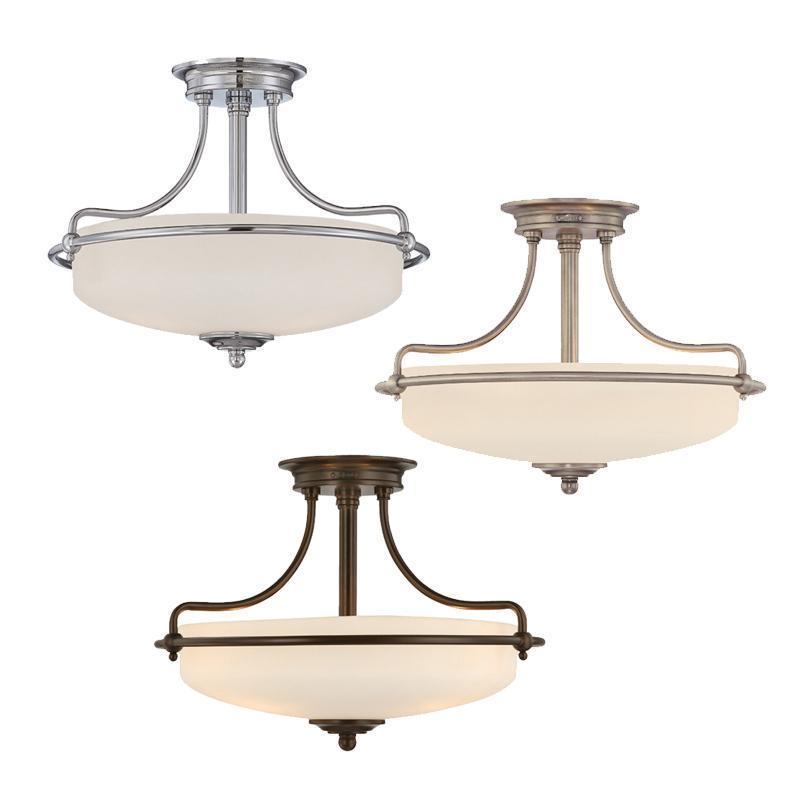 Elstead Griffin Semi-Flush Ceiling Light 3Lt/4Lt E27 in