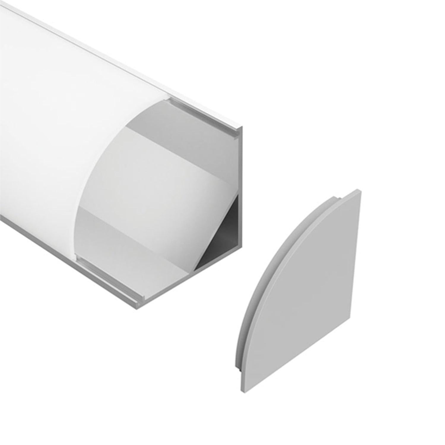 Acc. - LED Channel 380 End Cap in Silver - The Lighting Outlet NZ
