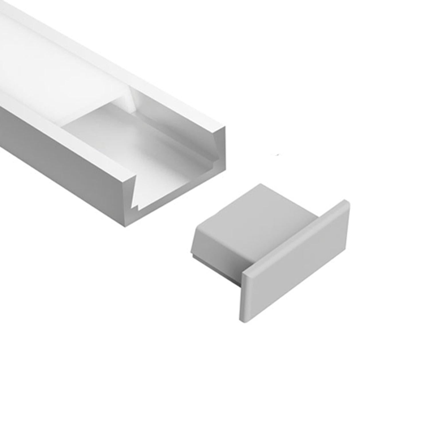 Acc. - LED Channel 450 End Cap in Silver - The Lighting Outlet NZ