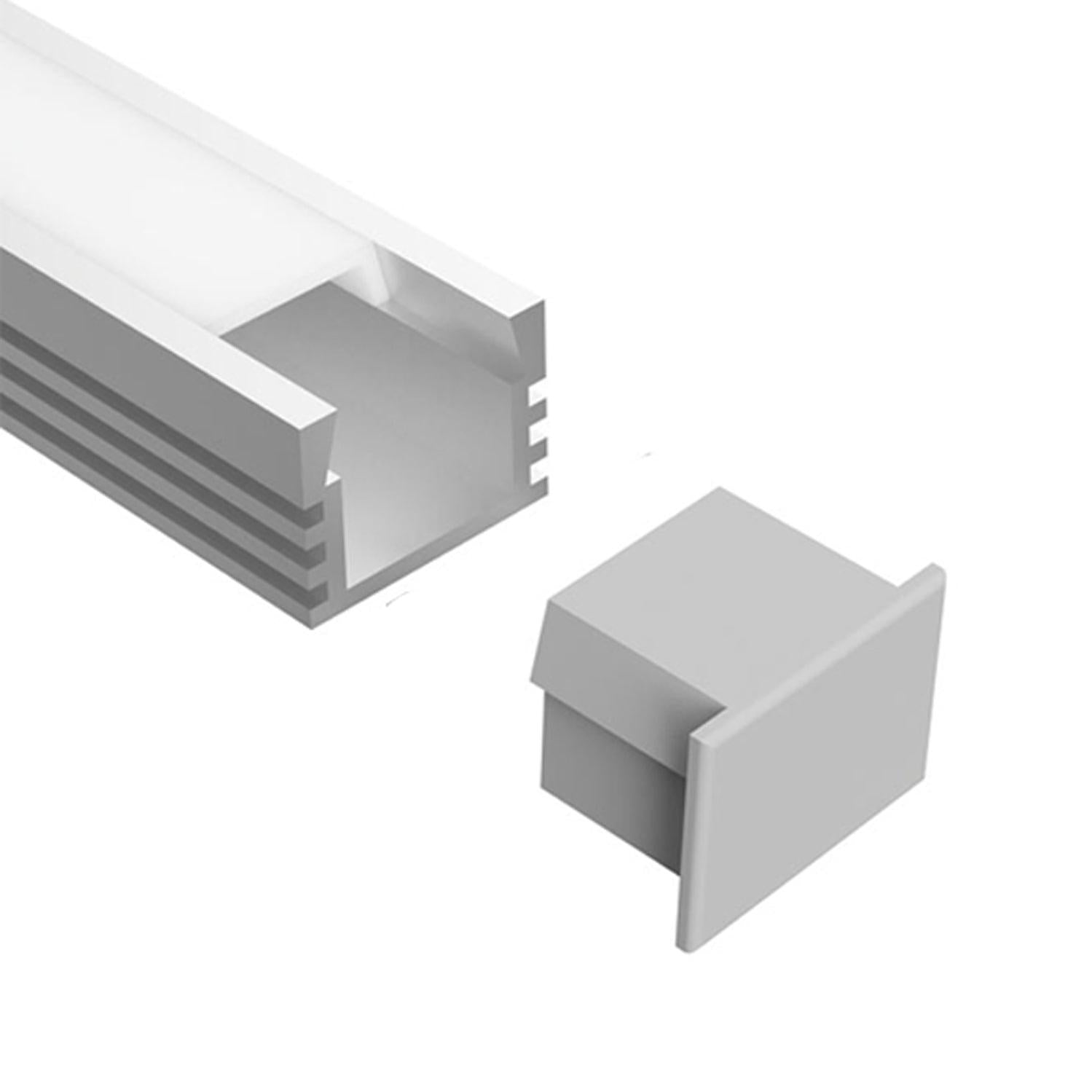 Acc. - LED Channel 470 End Cap in Silver - The Lighting Outlet NZ