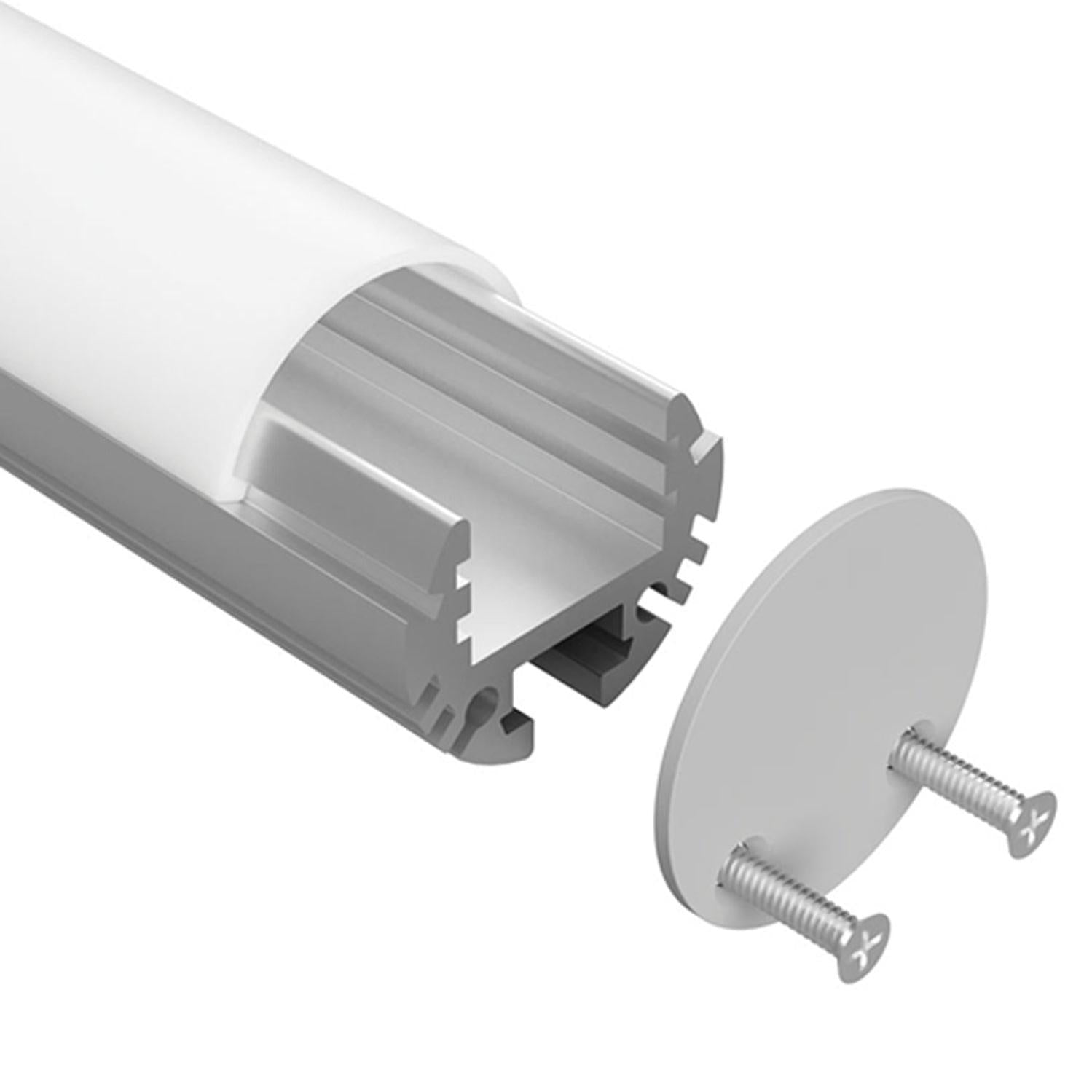 Acc. - LED Channel 490 End Cap in Silver - The Lighting Outlet NZ