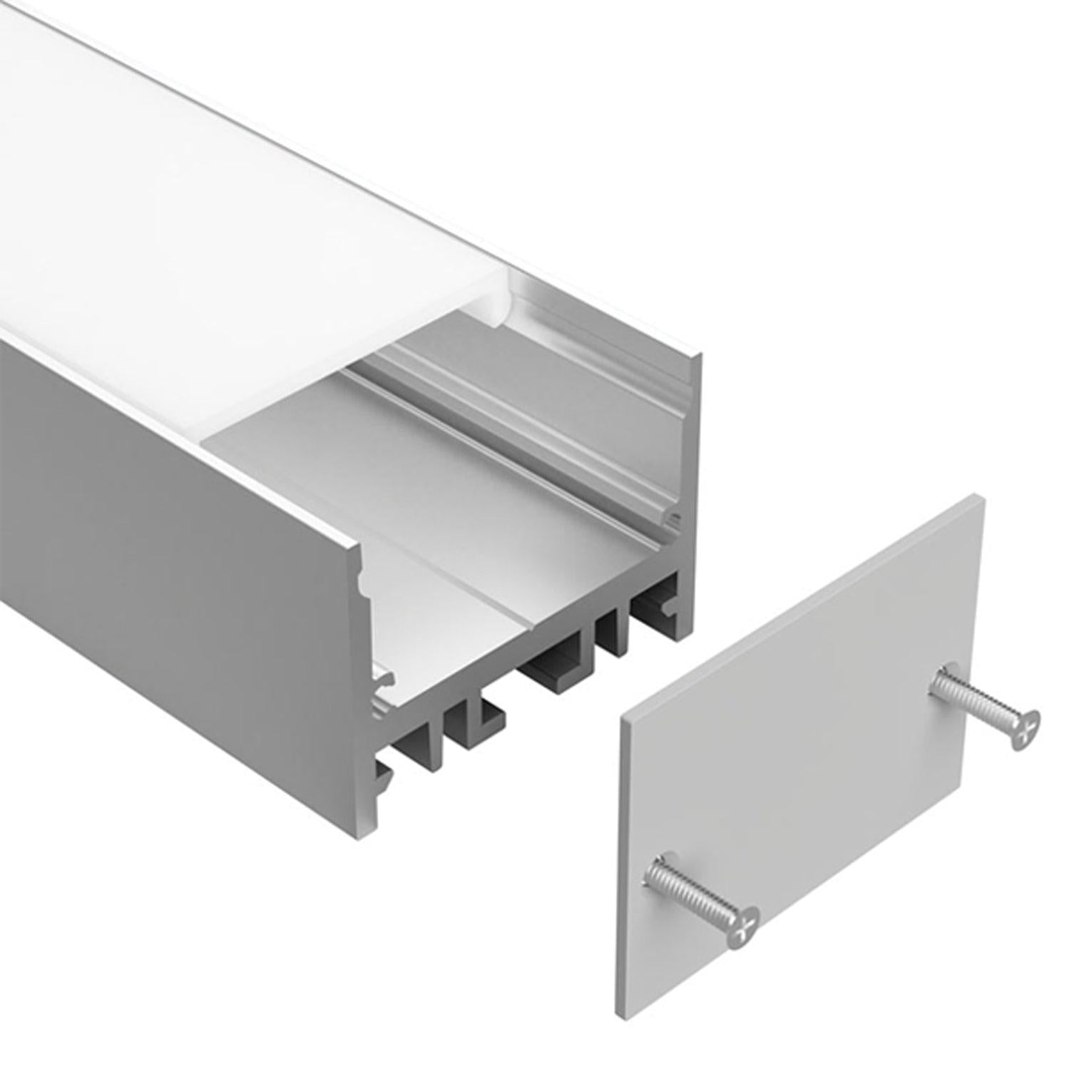 Acc. - LED Channel 590 End Cap in Silver - The Lighting Outlet NZ