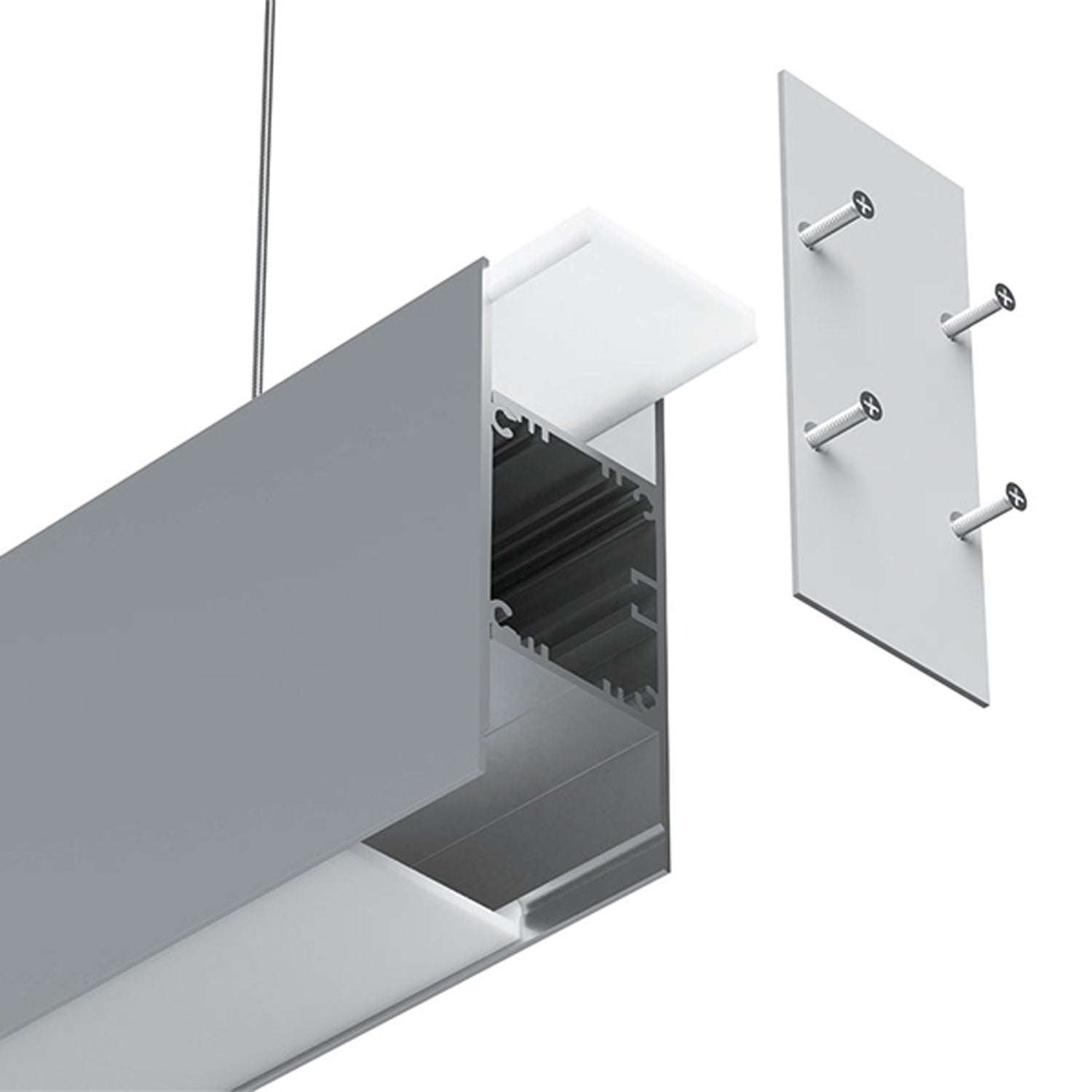 Acc. - LED Channel 610 End Cap in Silver - The Lighting Outlet NZ