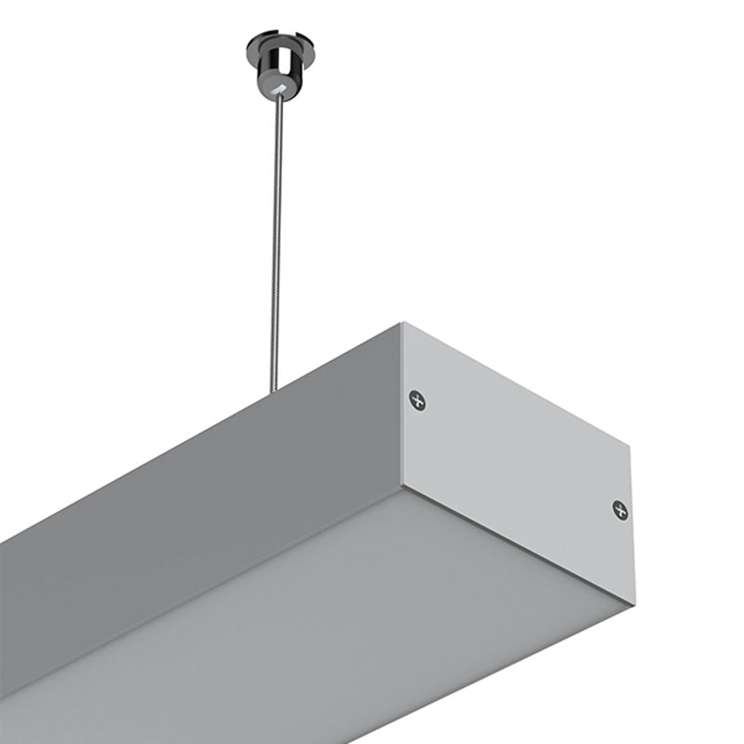 60mm x 38mm LED Channel 670 Large Surface Mount/Suspended Profile in S ...