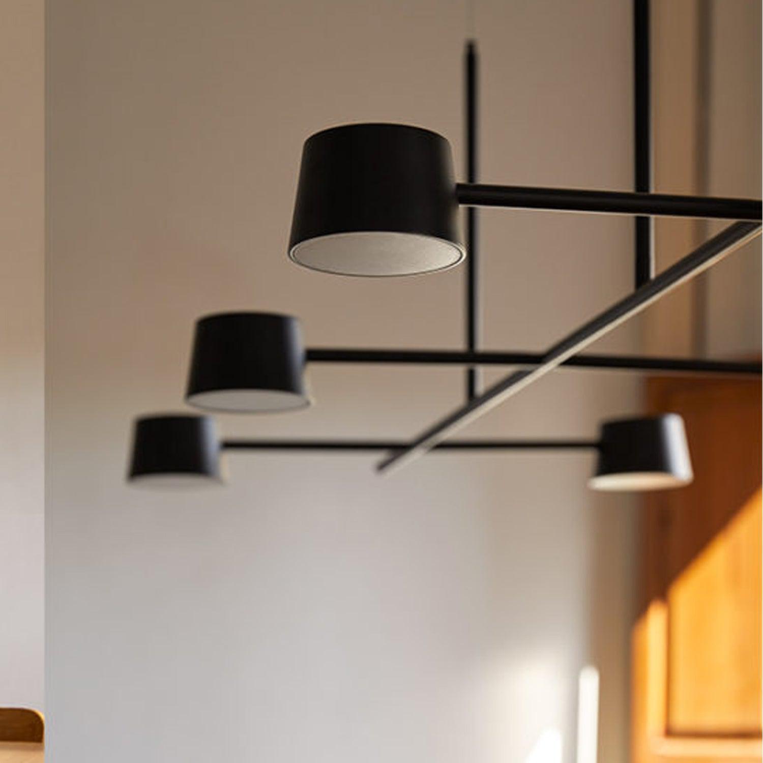 Nera Six Led Pendant Light In Matt Black - The Lighting Outlet NZ