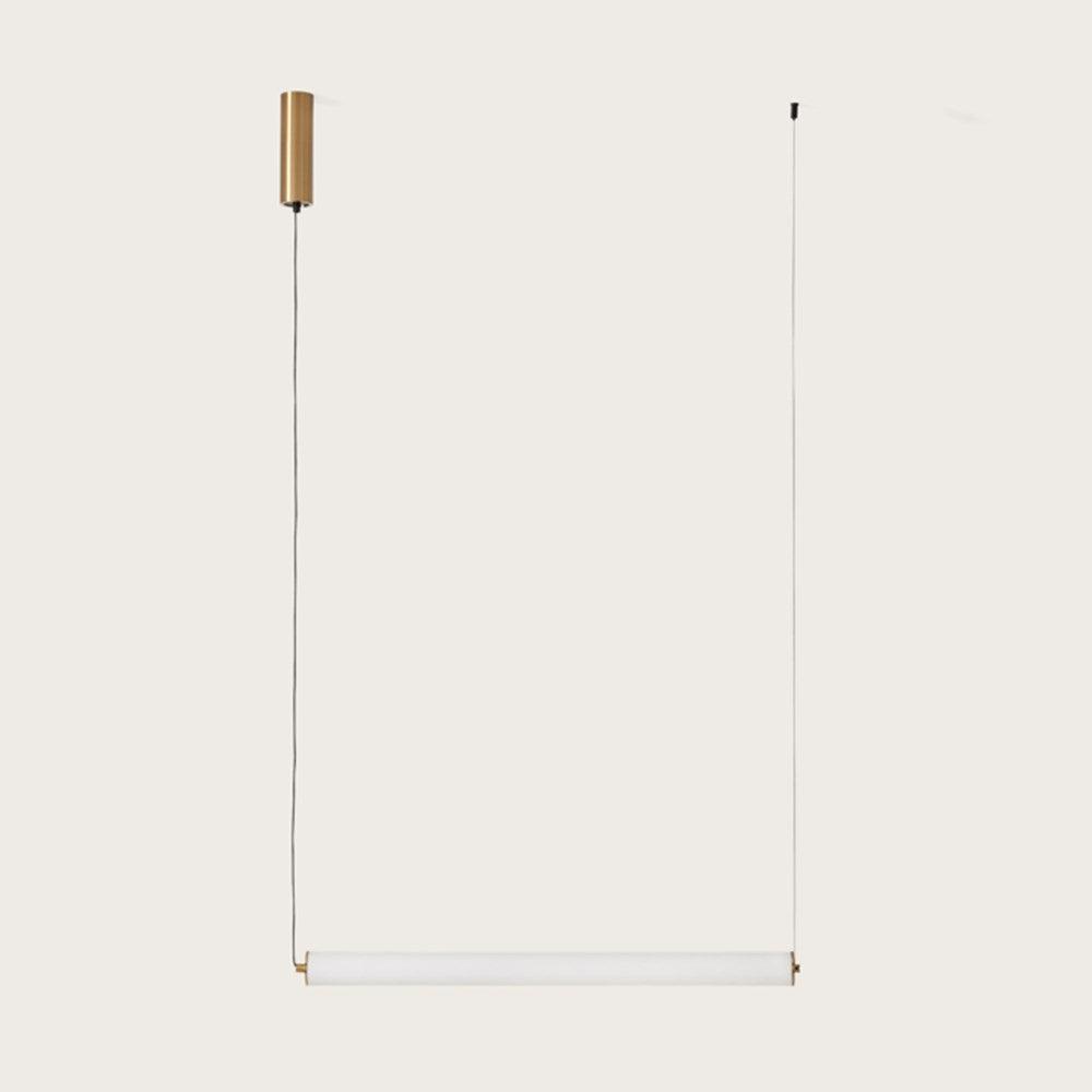 Tube Led Pendant Light In Matt Black Or Aged Gold - The Lighting Outlet NZ