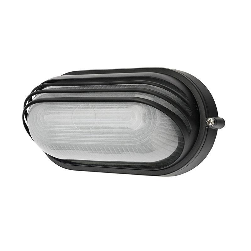 Essex Oval LED Bunker/Wall Light Exterior Louvered in White or Charcoa ...