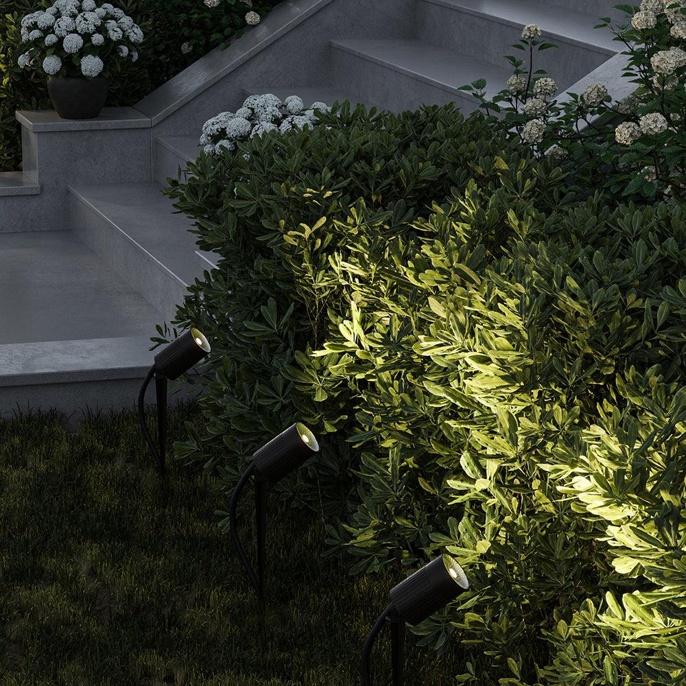 Zoom-Pro LED Garden Spike Light c/w Hood CCT 12w Black - The Lighting ...