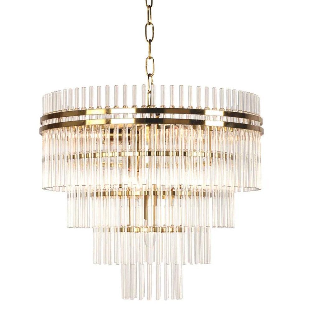 Infinity Chandelier in Brass - The Lighting Outlet NZ