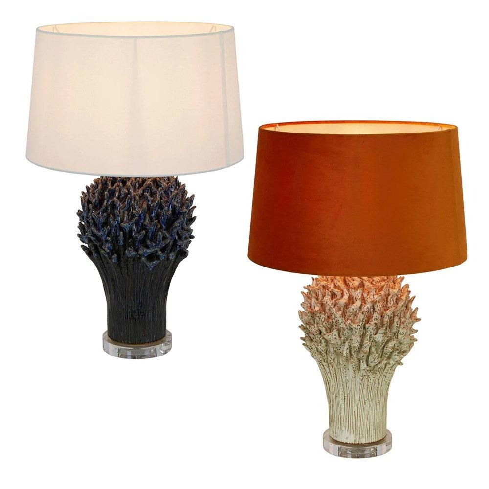 Staghorn Coral Ceramic Table Lamp Base in Blue or White - The Lighting ...