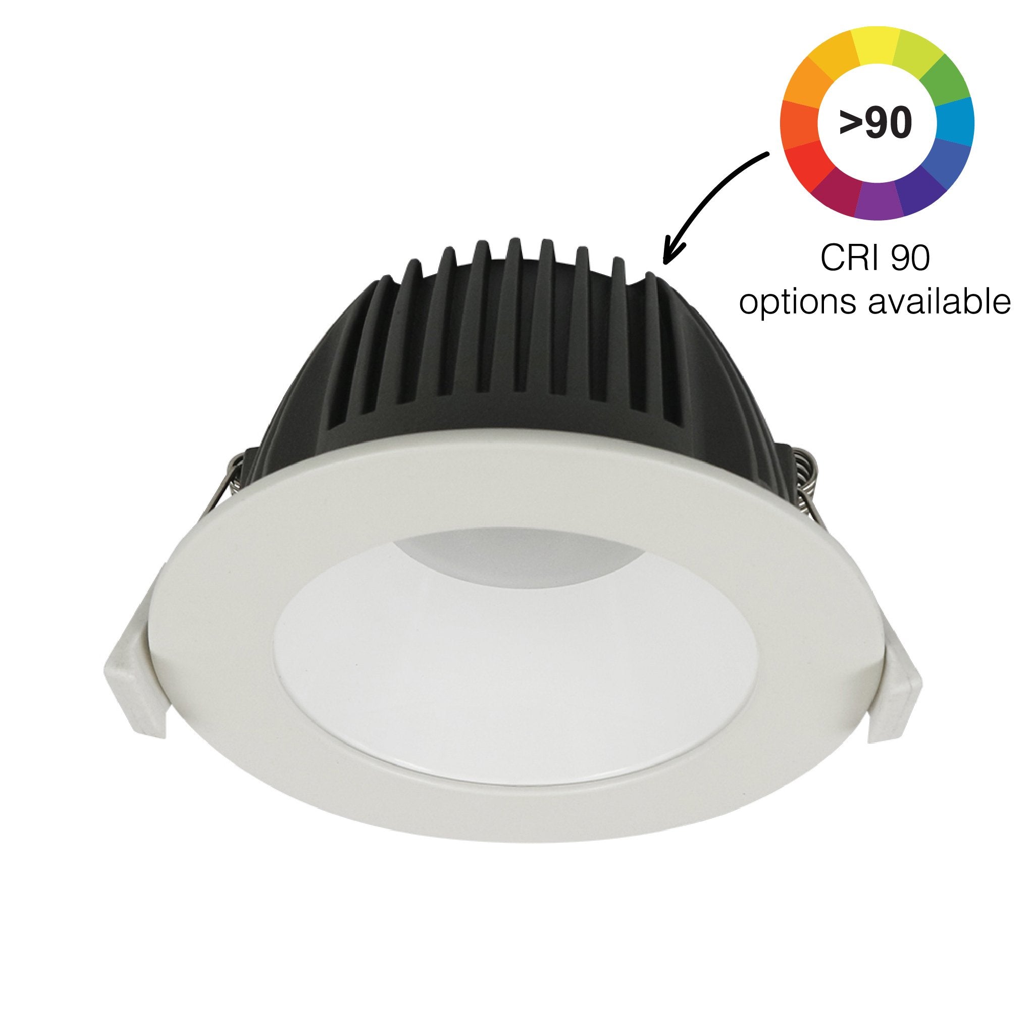 Geo12Lg - 12W Led Downlight Low Glare Cct Switchable In White Eurotech ...