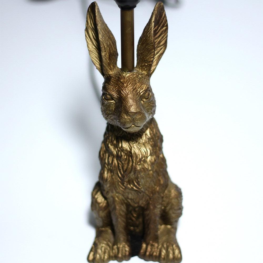 Rabbit Sitting Table Lamp in Gold Base w/ Black Shade - The Lighting ...