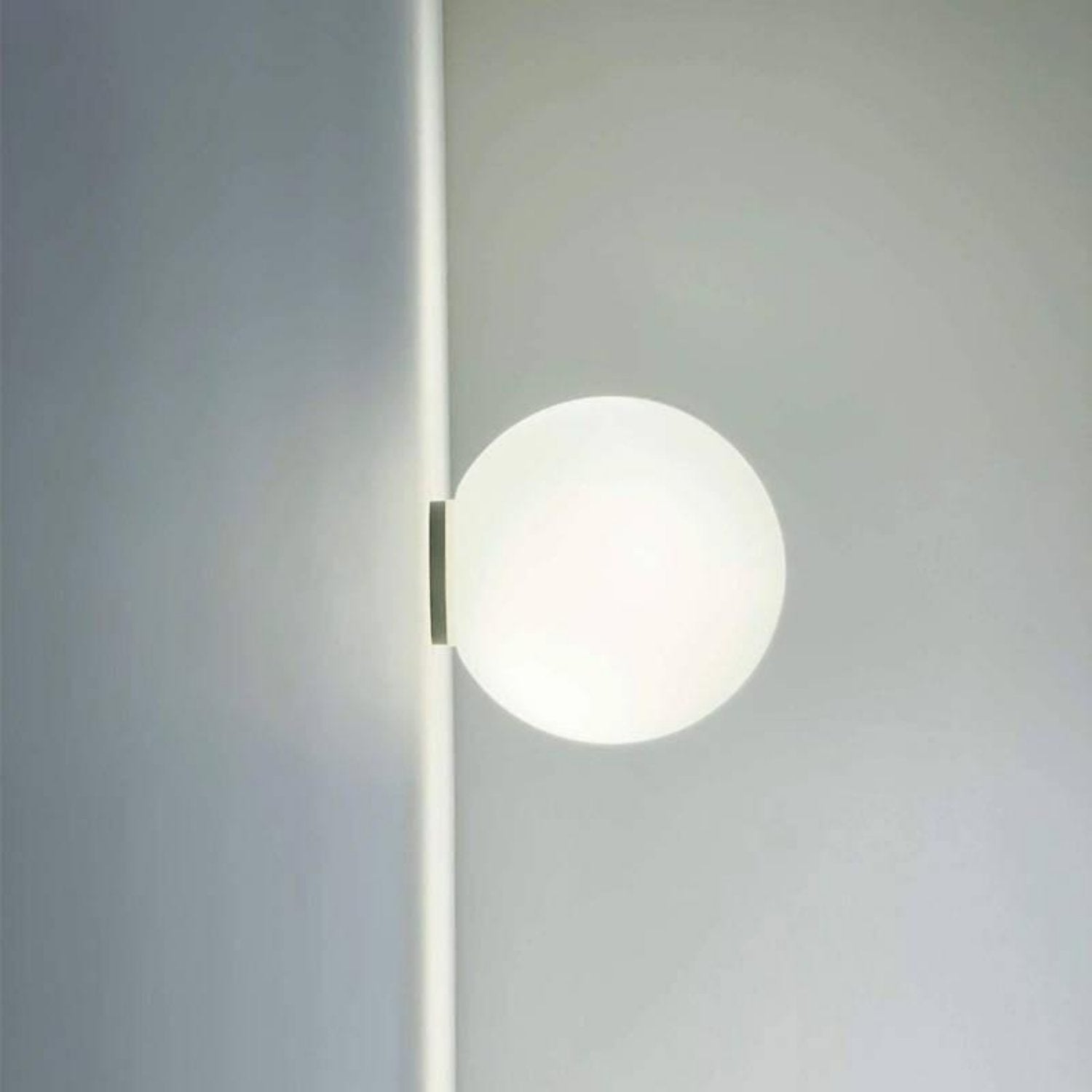 Orb Flush Mirror Wall Light Small 1Lt in White, Chrome or Dark Bronze ...