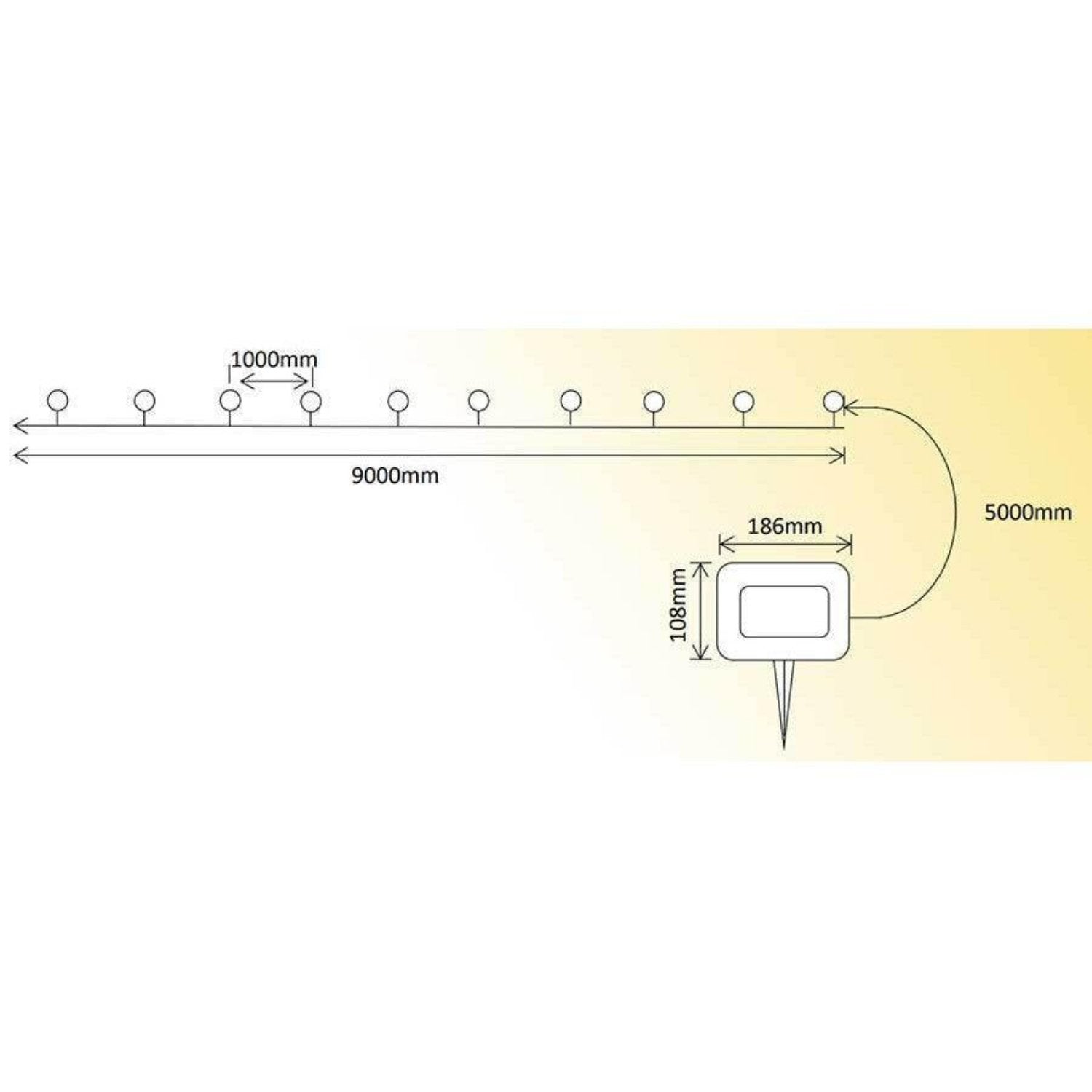 Solar LED Festoon DIY Kit 10 or 20 meter - The Lighting Outlet NZ