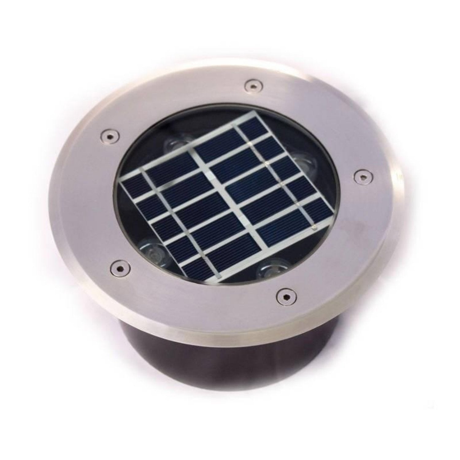 LED In-Ground Uplighter 2w IP65 ø120mm in Stainless Steel Solar Lighti ...