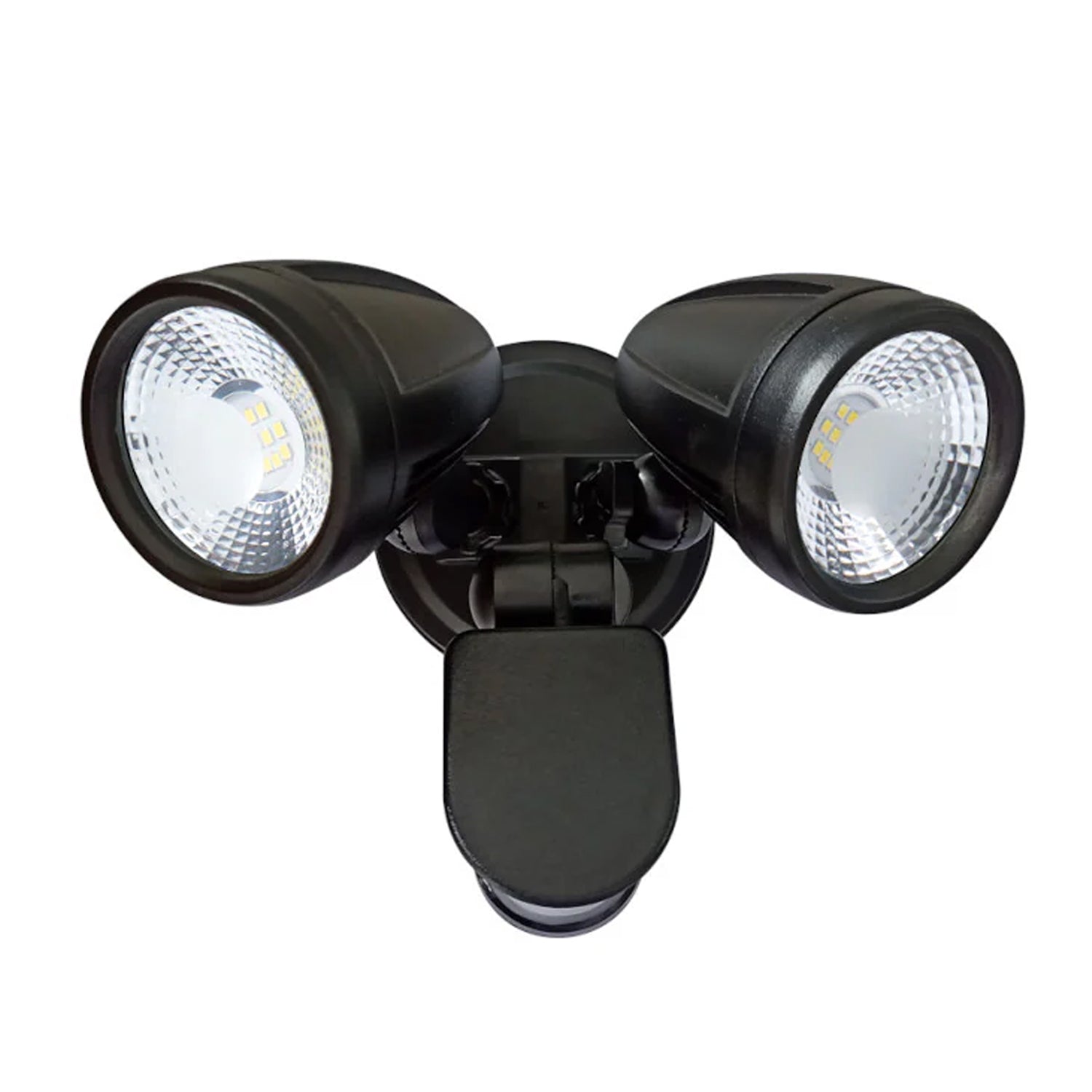Illume Exterior LED Spot Light 2Lt w Sensor in Black/Silver Telbix Lig ...