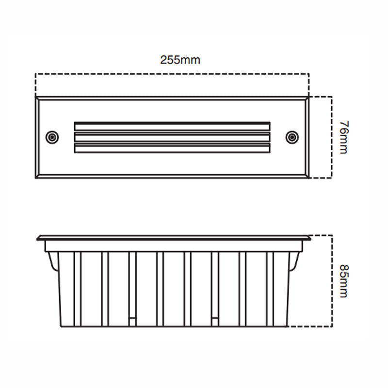 AT9541 Series Angle Louvre Brick Light Linear Recessed LED 7W IP65 Ato ...