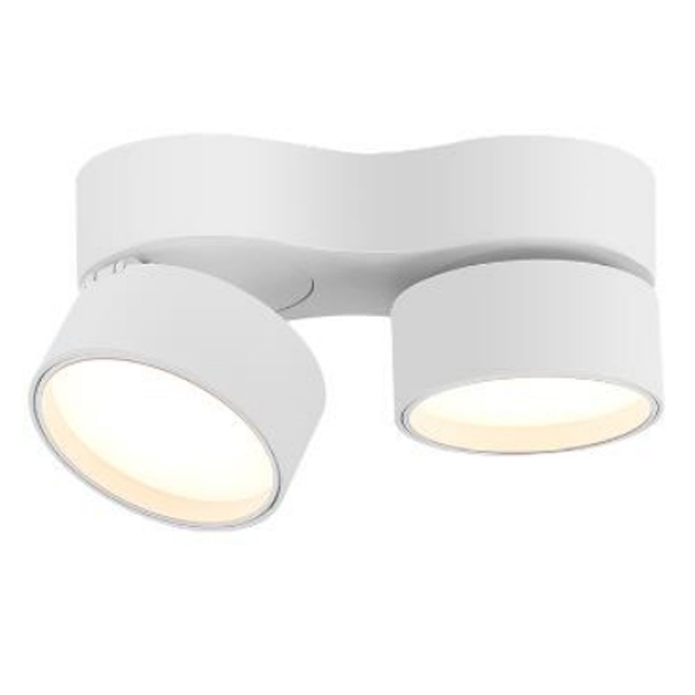 Surface Mounted Twin-Head LED Downlight Tri-Colour 24w in Black or Whi ...