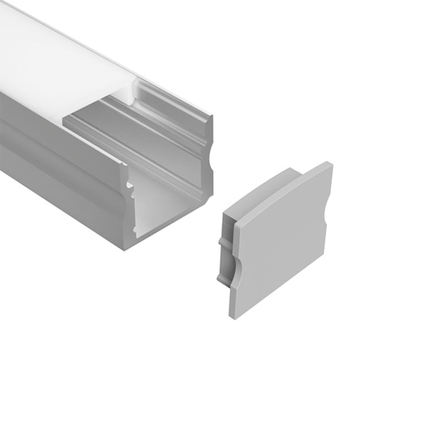 Acc. - LED Channel 130 End Caps in Black, Silver or White - The ...