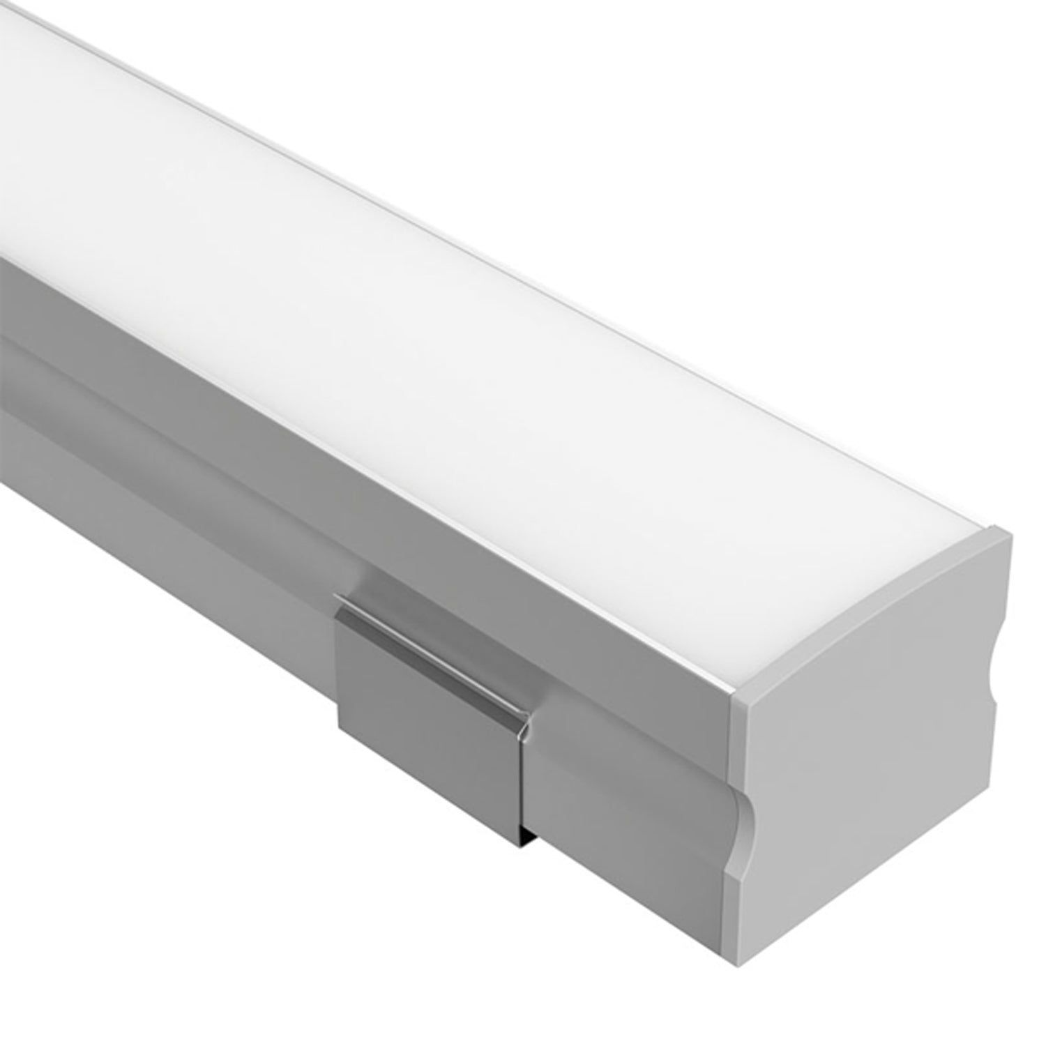 17mm x 15mm LED Channel 130 Medium Depth Surface Mounted Profile in Bl ...