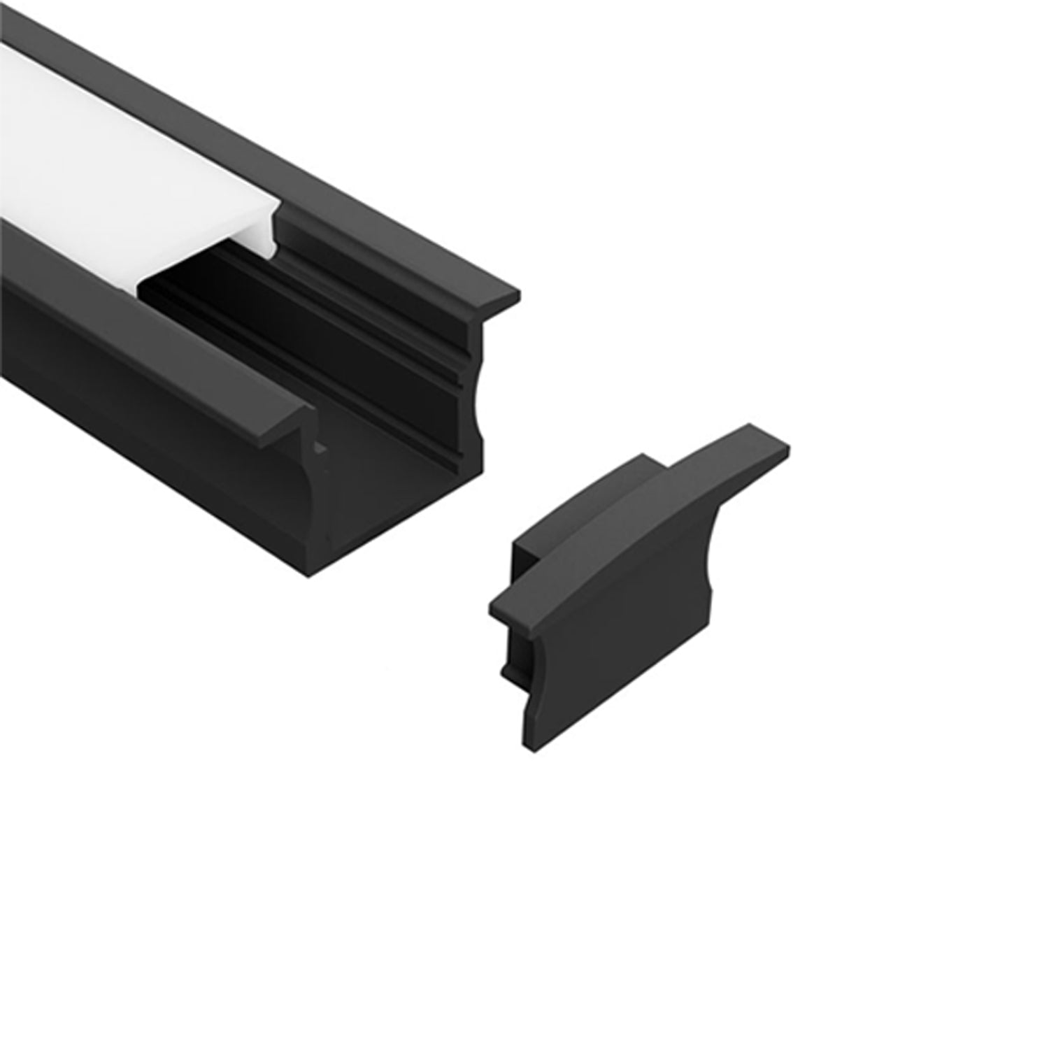 Acc. - LED Channel 140 End Caps in Black, Silver or White - The ...