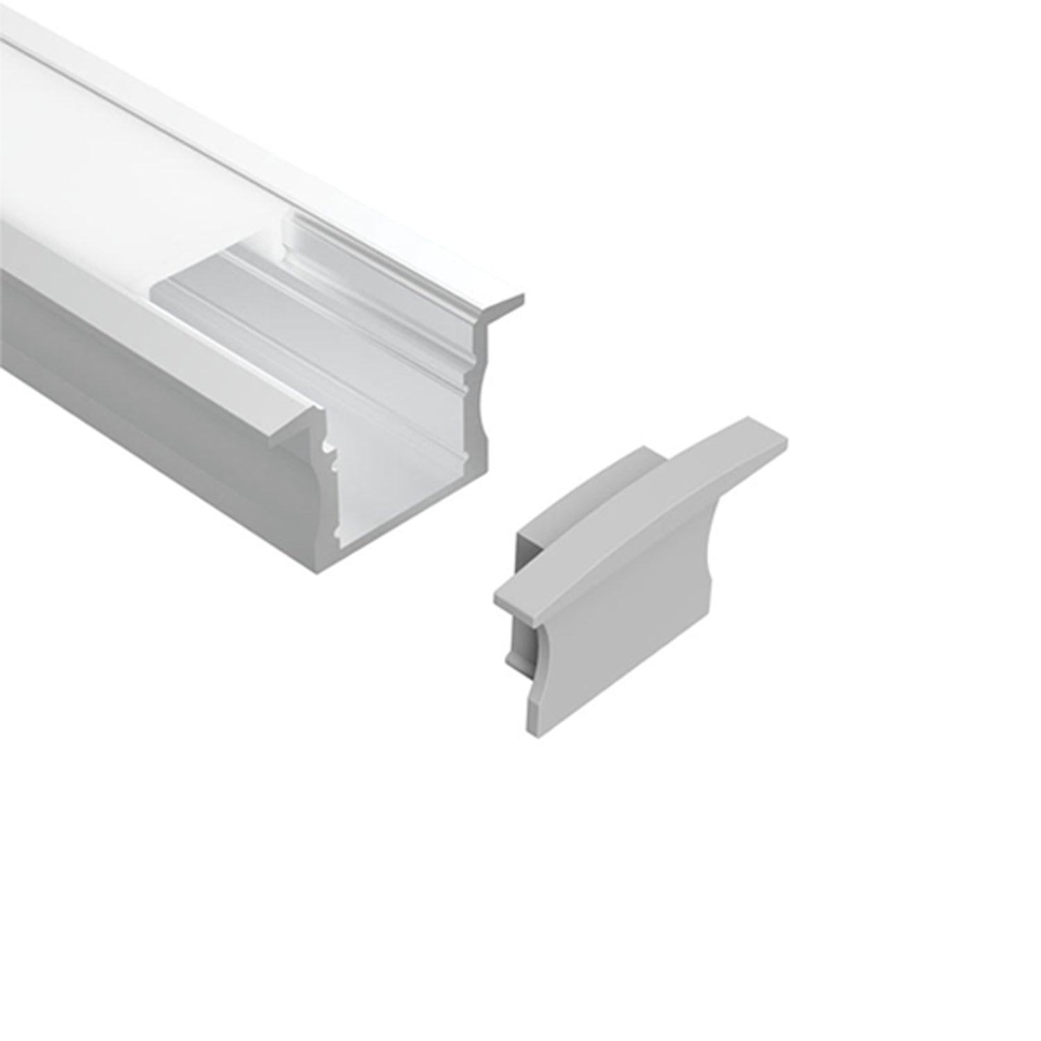 Acc. - LED Channel 140 End Caps in Black, Silver or White - The ...