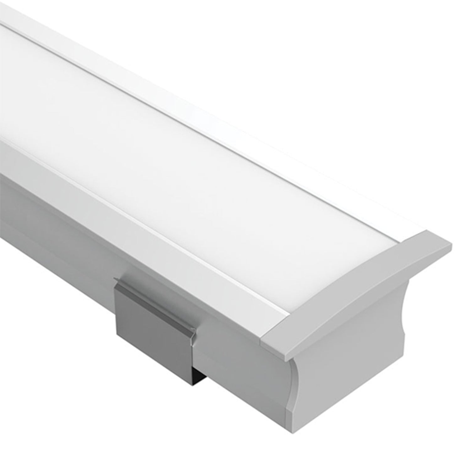 25mm x 15mm LED Channel 140 Medium Depth Recessed Profile in Black, Si ...