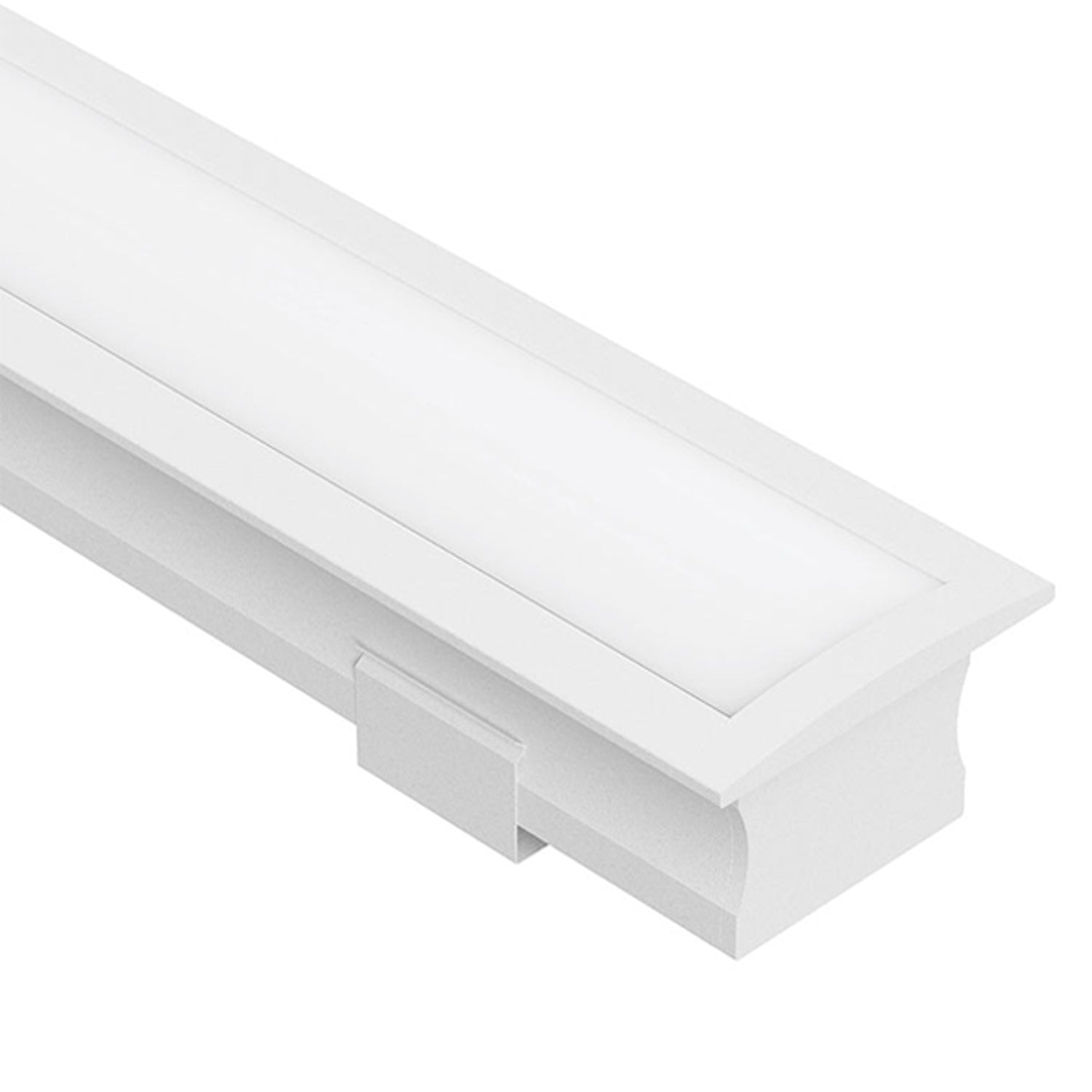 25mm x 15mm LED Channel 140 Medium Depth Recessed Profile in Black, Si ...