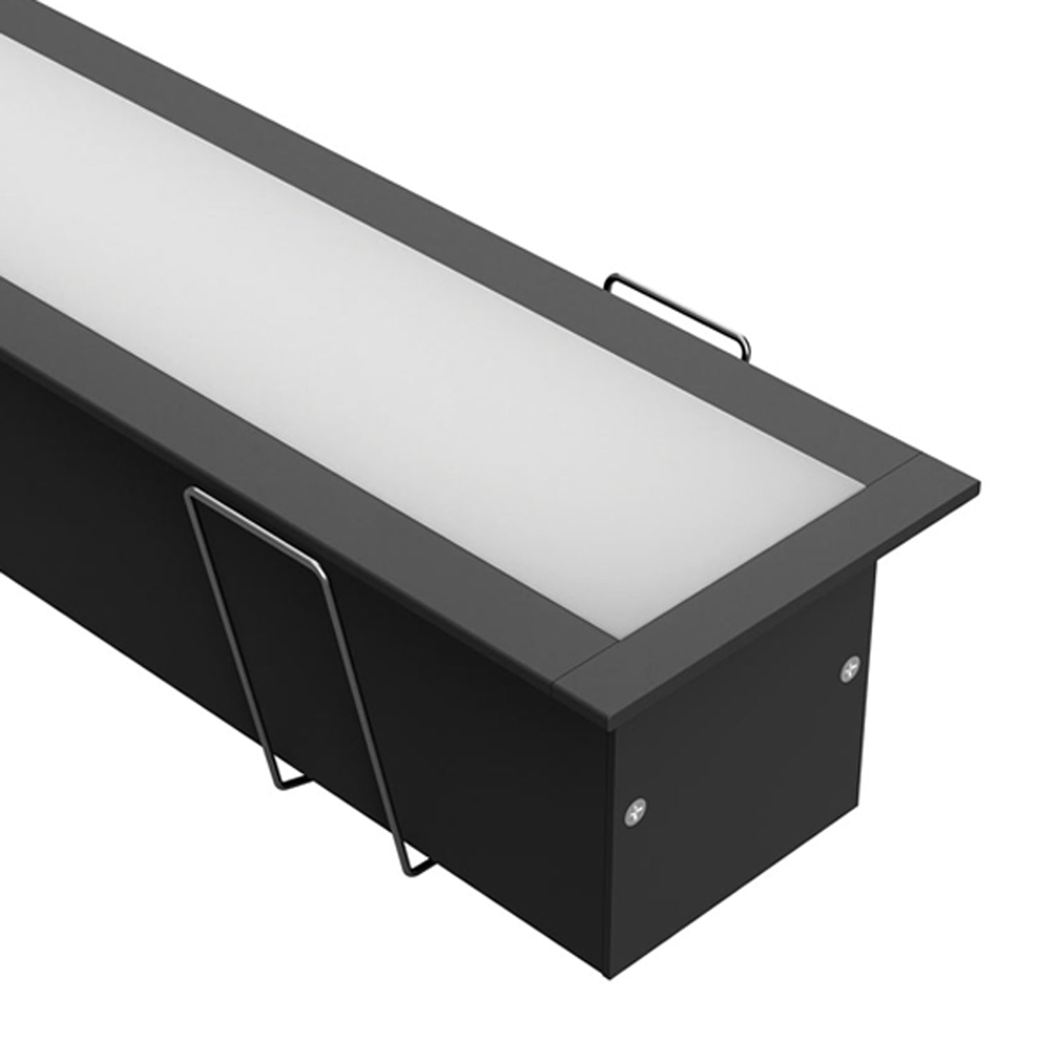49mm x 48mm LED Channel 160 Deep Recessed Profile in Black, Silver or ...