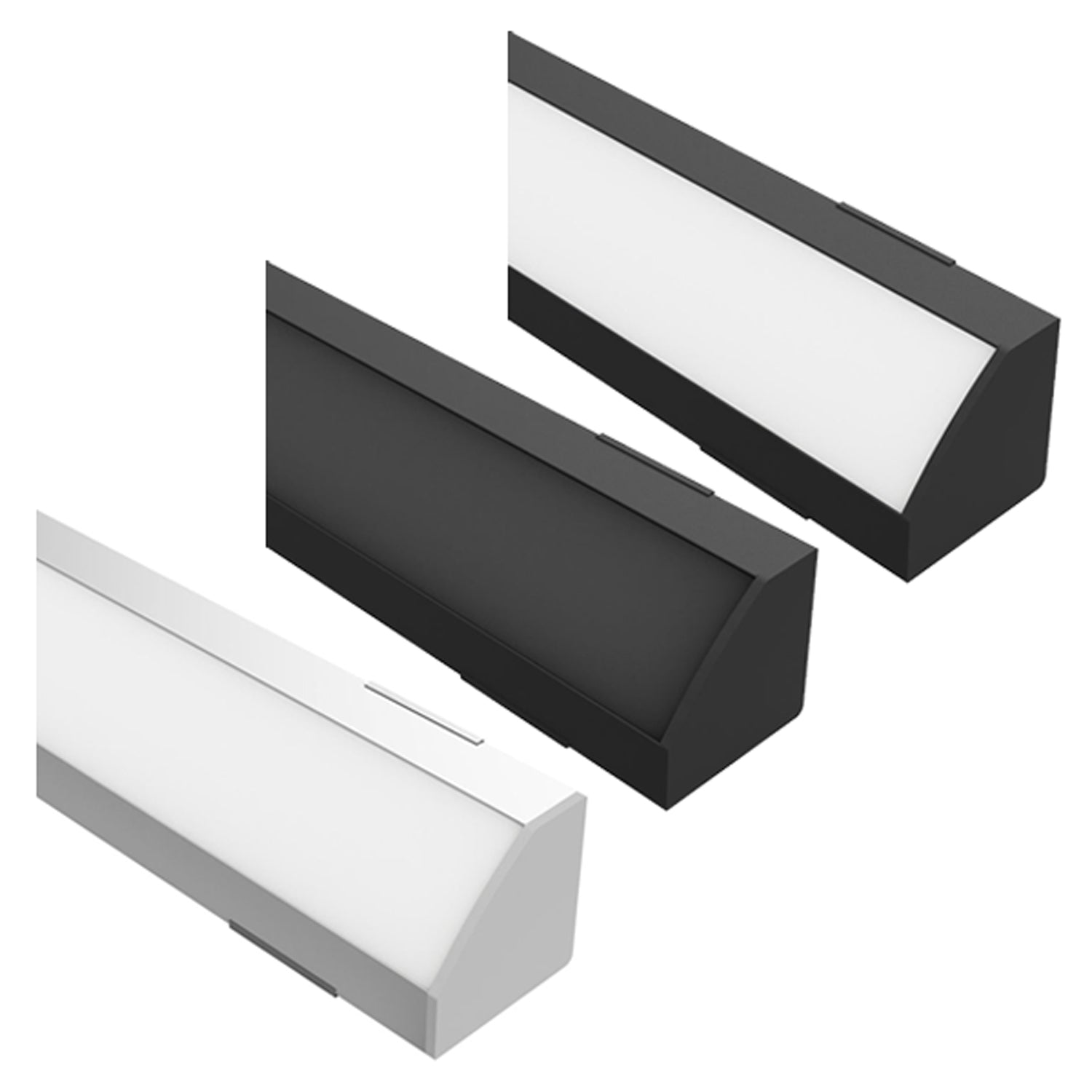 18mm x 18mm LED Channel 170 Medium Depth Corner Mount Profile in Black ...